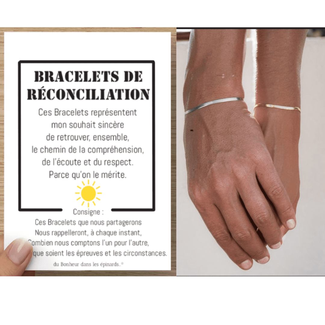 CARTE RECONCILIATION + 2 BRACELETS DE RECONCILIATION - R63 ...